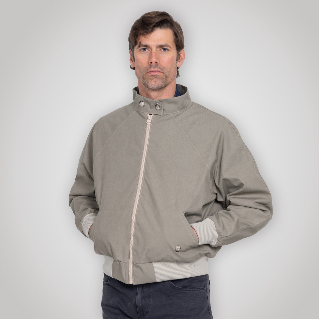 Harrington Jacket - Pewter Cream – Dearborn Denim & Apparel