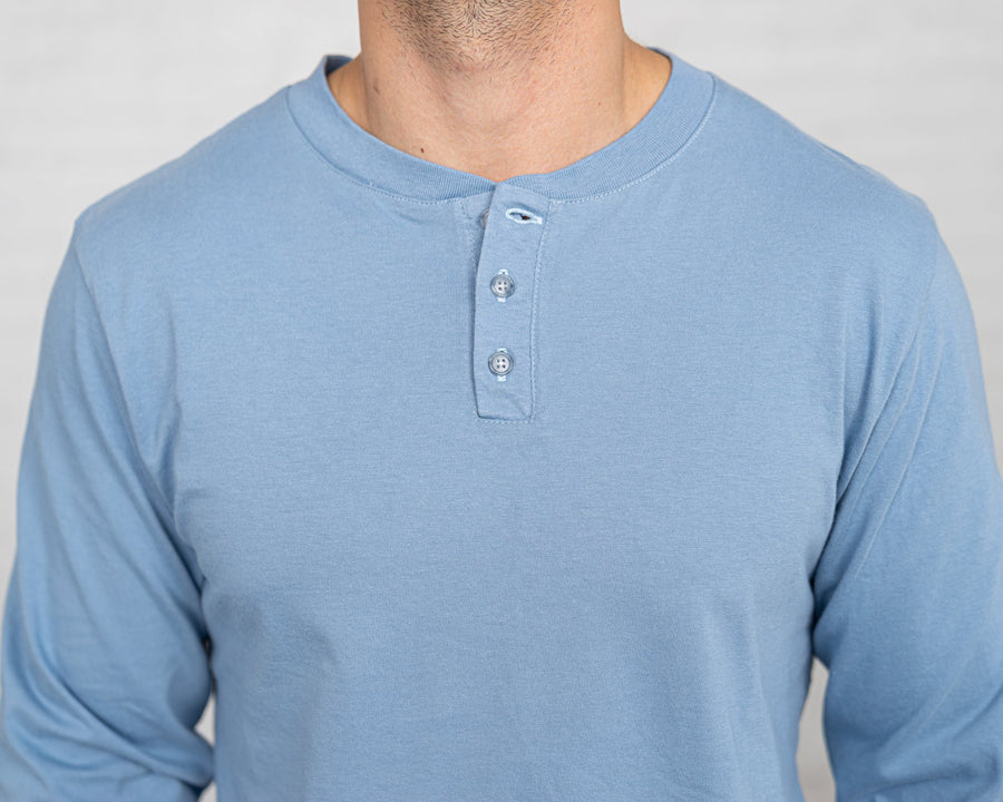 Long Sleeve Henley - Combed Cotton – Dearborn Denim & Apparel